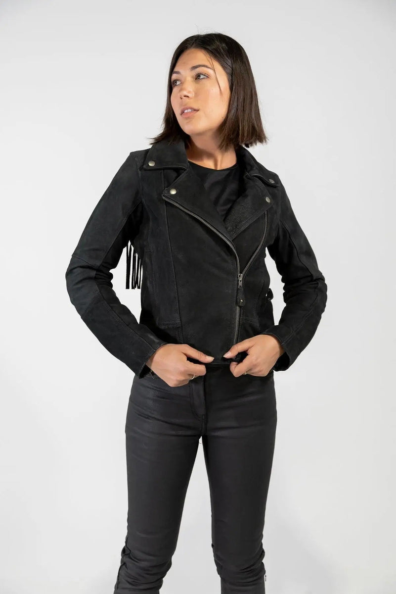 Fringed Leather Motorcycle Jacket | Festival Jacket | Merla Moto – SGI