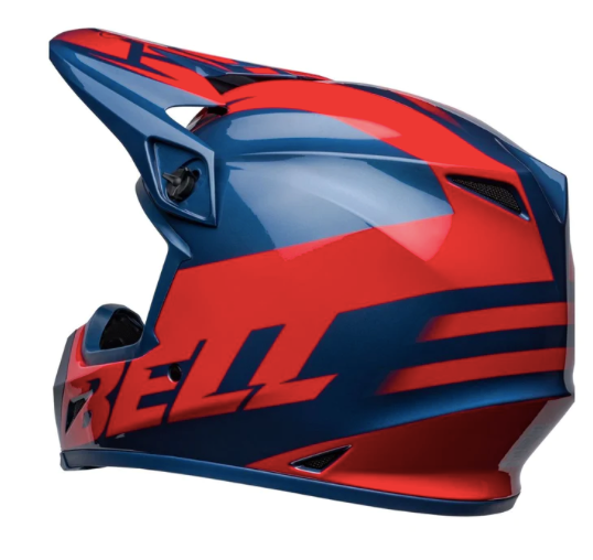Bell MX-9 MIPS Disrupt True Blue/Red Motocross Helmet | South Africa – SGI