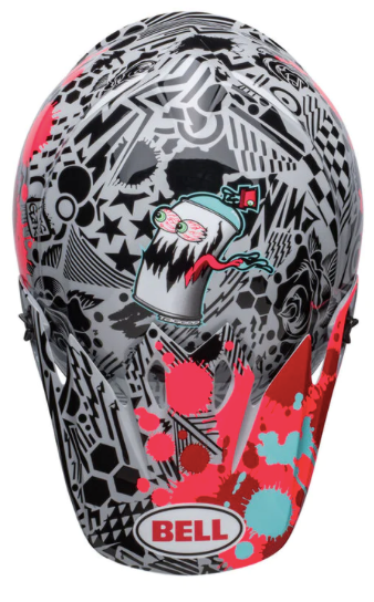 Bell MX-9 MIPS Tagger Splatter Gloss Bright Red/Gray Motocross Helmet – SGI