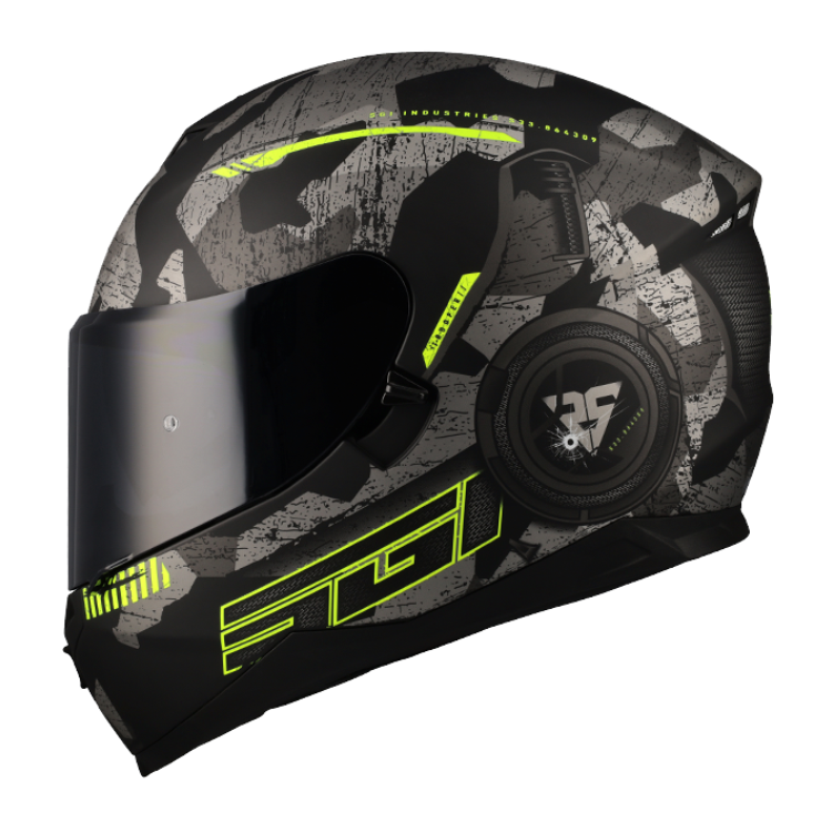 SGI Encounter Trooper Fluo Motorbike Helmet | Helmets South Africa
