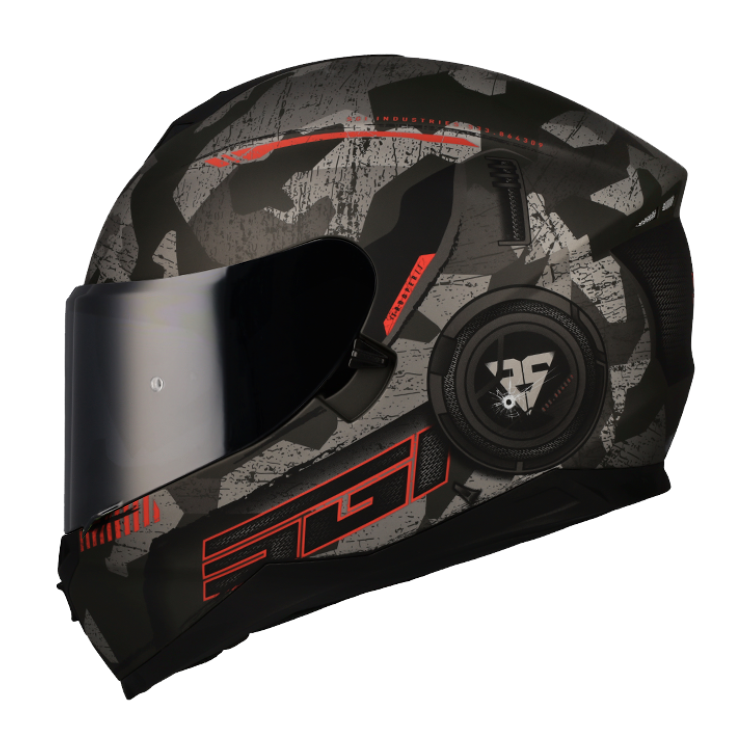 SGI Encounter Trooper Red Motorcycle Helmet | Helmets South Africa