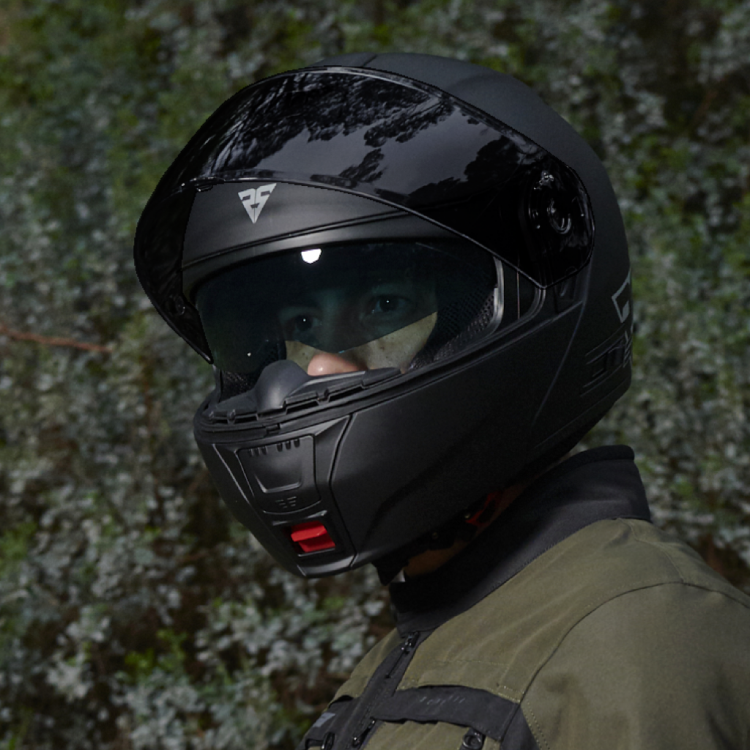 SGI Fusion Matt Black Modular Motorcycle Helmet | Helmets RSA