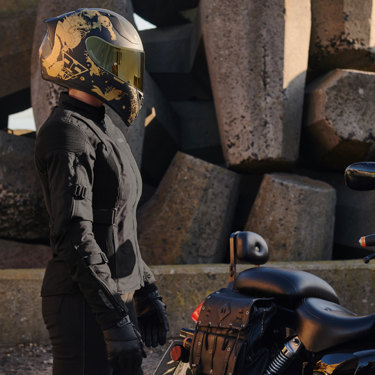 SGI Seca Katana Black/Gold Motorcycle Helmet | Helmets South Africa
