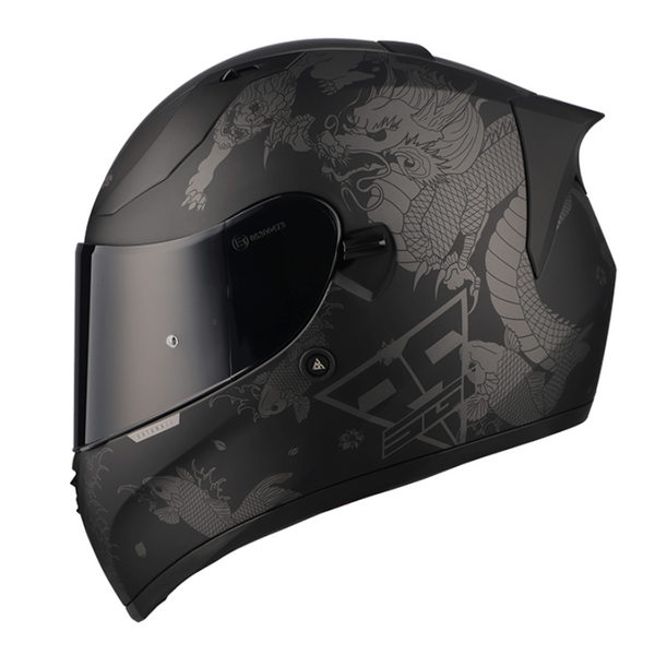 SGI Seca Katana Black/Gun-Metal Motorbike Helmet | Helmets South Africa