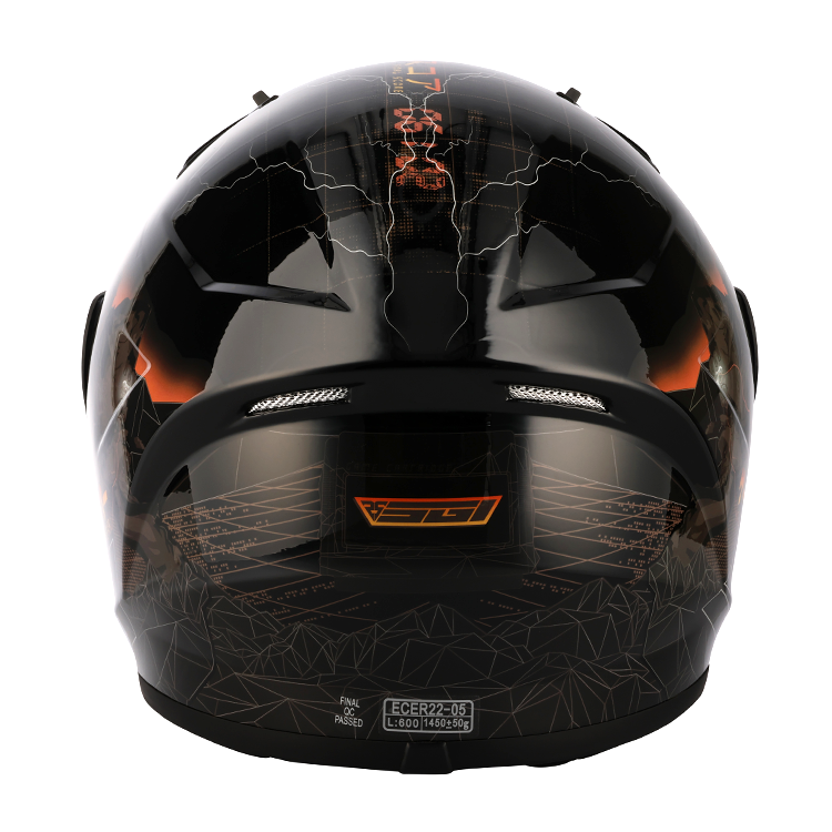SGI Tyro Void Charcoal/Orange Motorcycle Helmet | Helmets South Africa