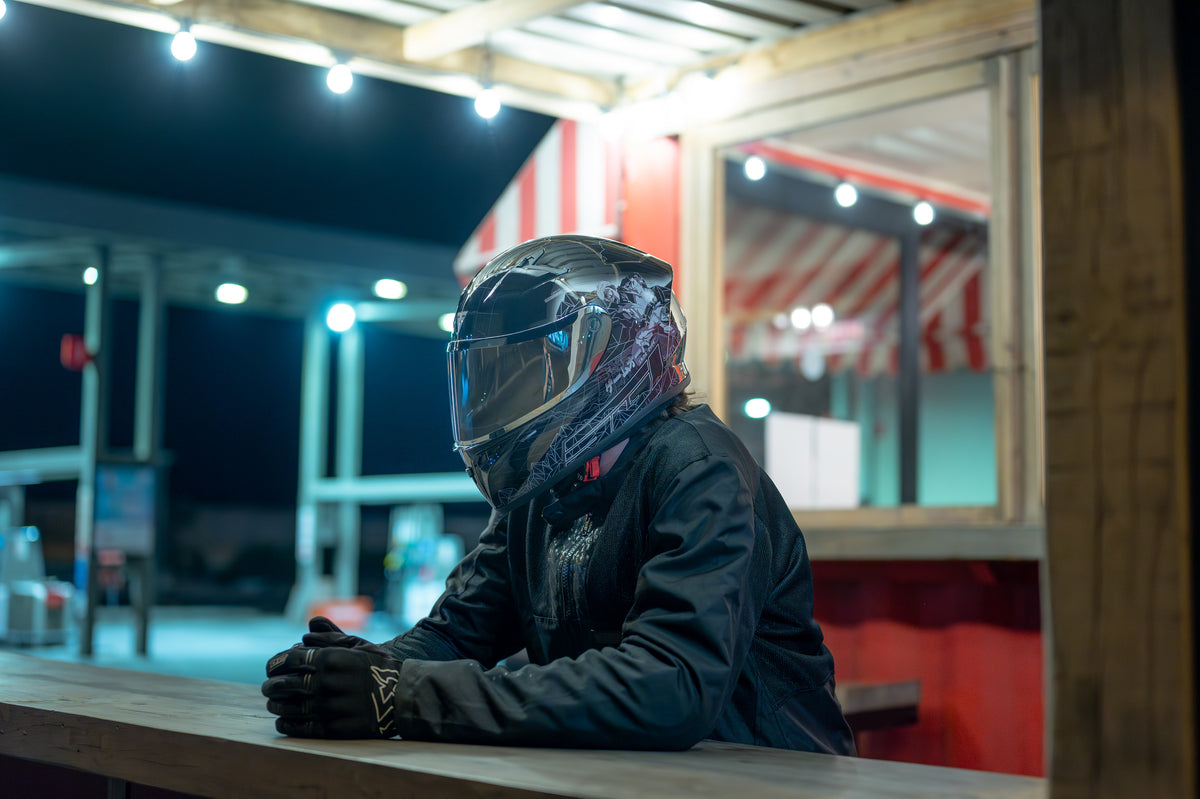 SGI Tyro Void Grey/Silver Motorcycle Helmet | Full Face Helmets